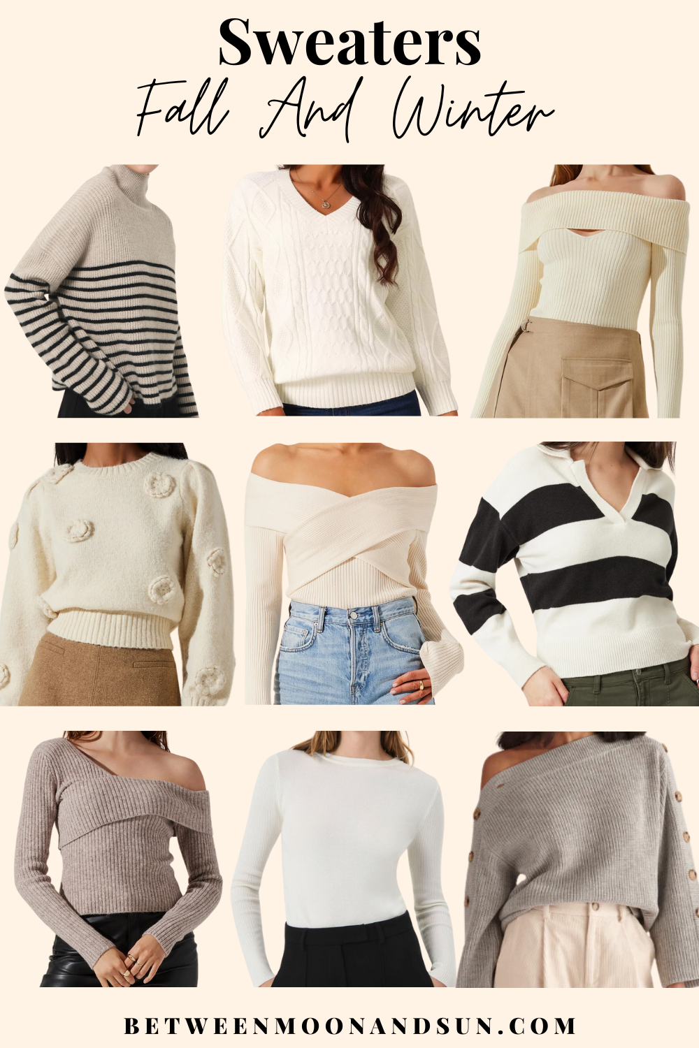 Trendy Fall And Winter Sweaters To Create Cozy Outfits - Between Moon ...